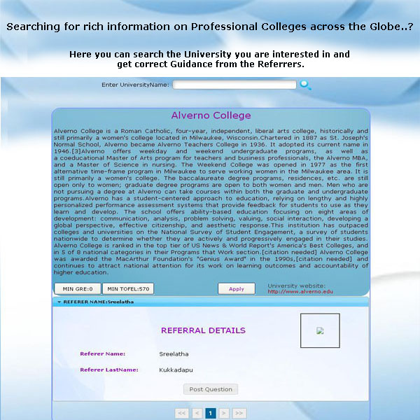 REFERENCE GLOBE | index page